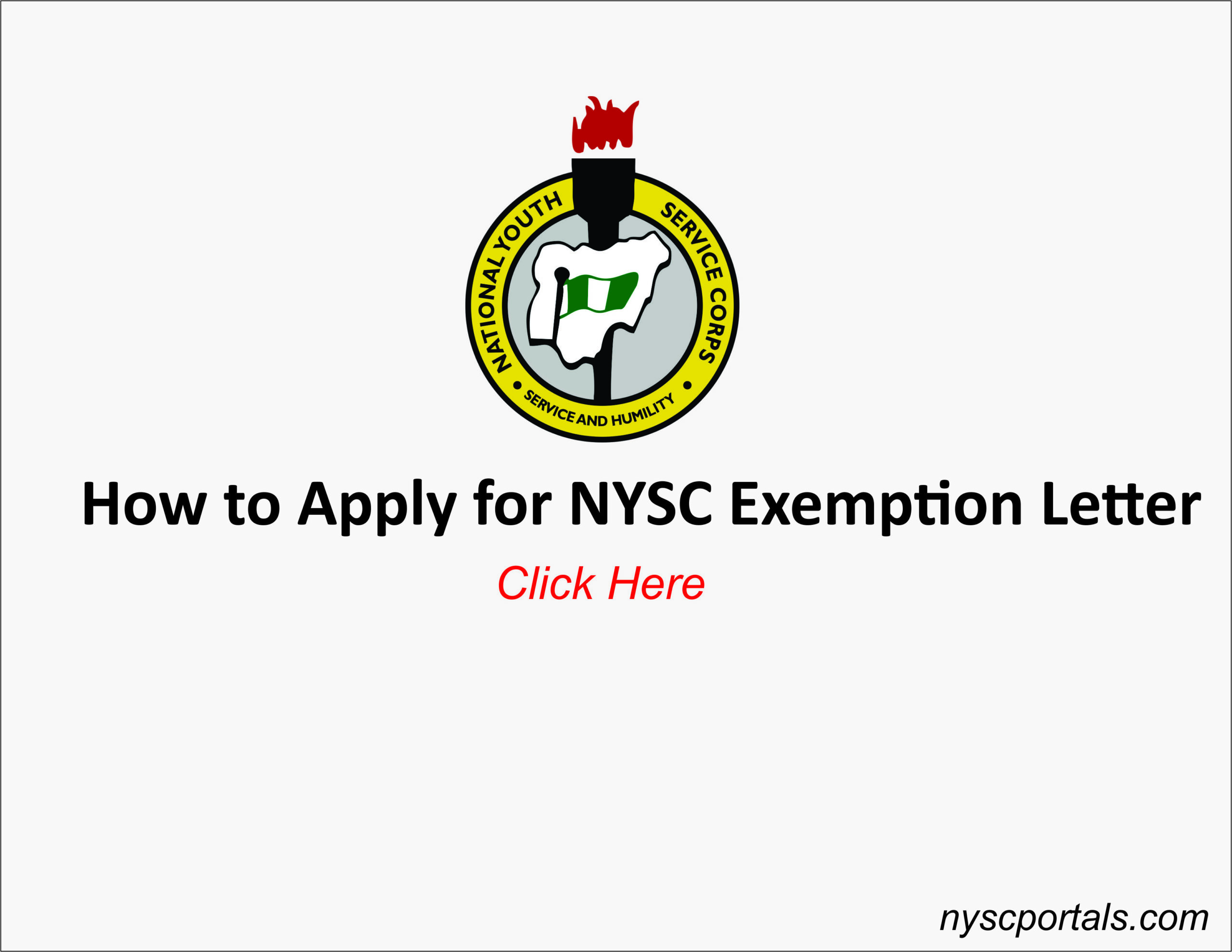 How to Apply for NYSC Exemption Letter