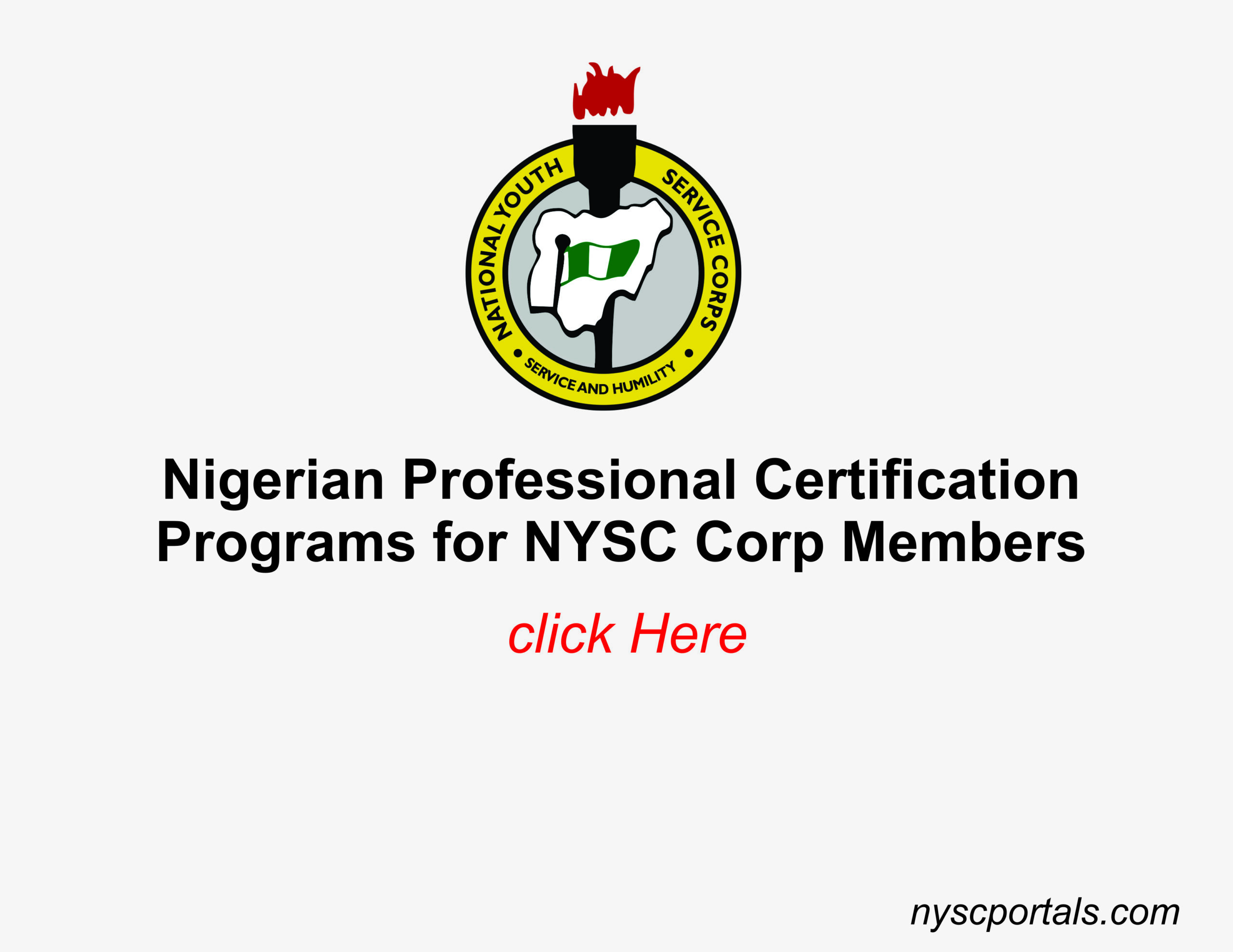 Professional Certification Courses for NYSC Corp Members