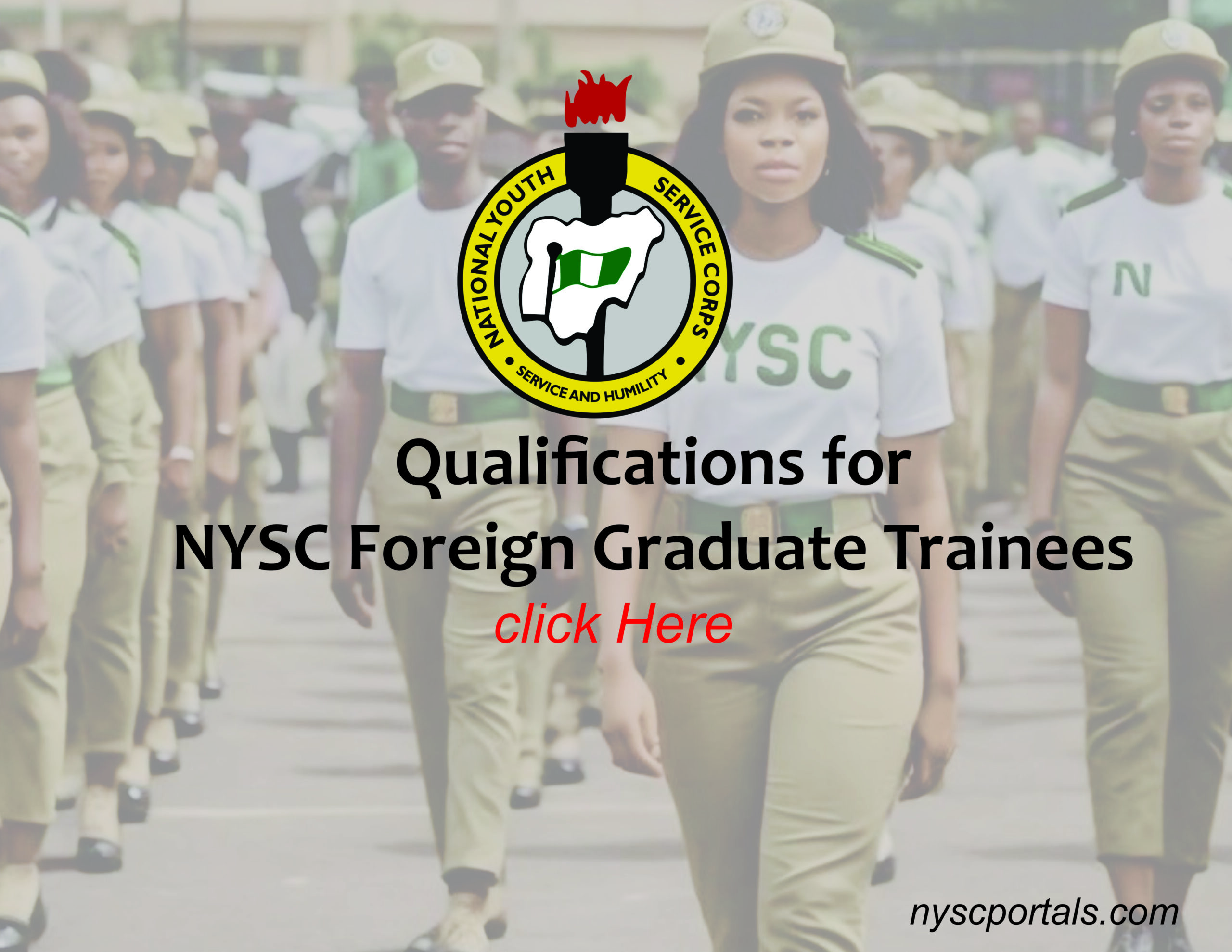 Qualifications for NYSC Foreign Graduate Trainees