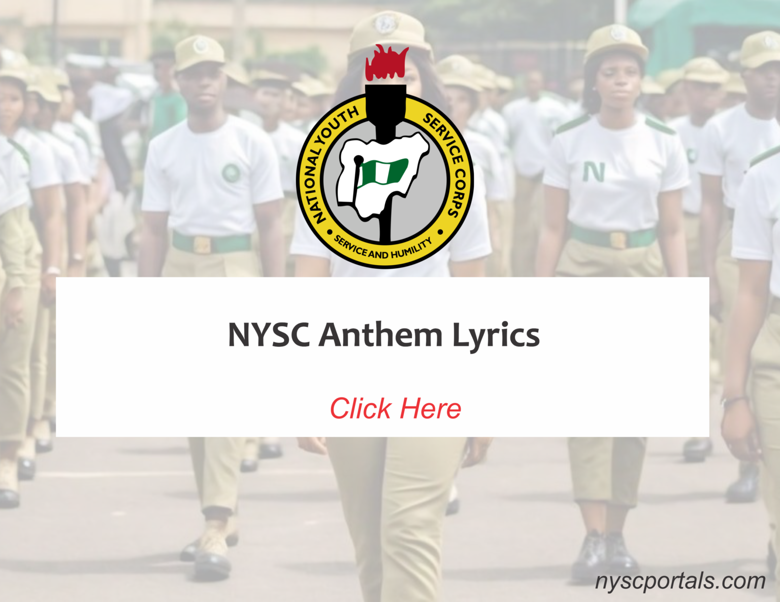 NYSC Anthem Lyrics